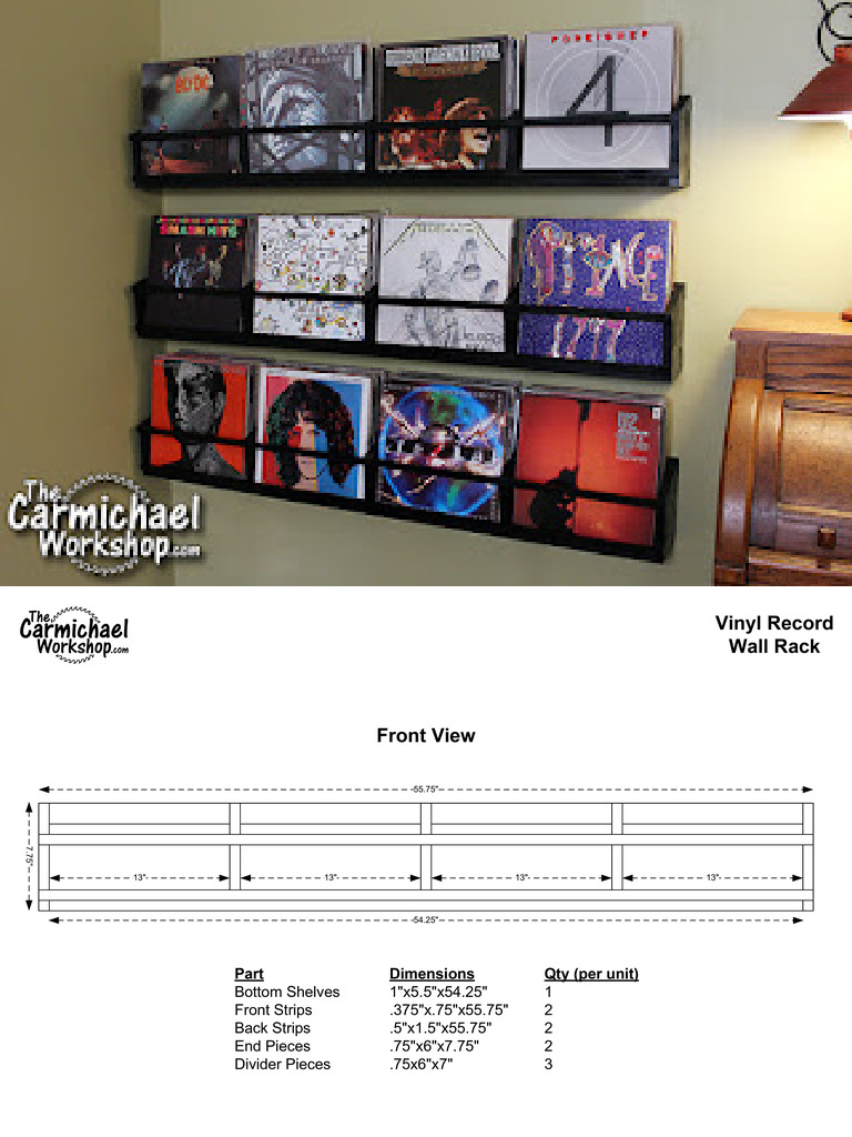 Vinyl Record Wall Display Rack | PDF