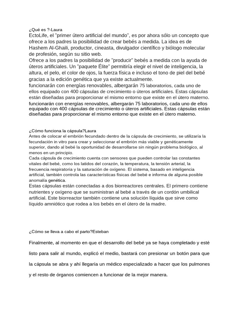 Ecto Life | PDF | Biología | Fertilización en vitro