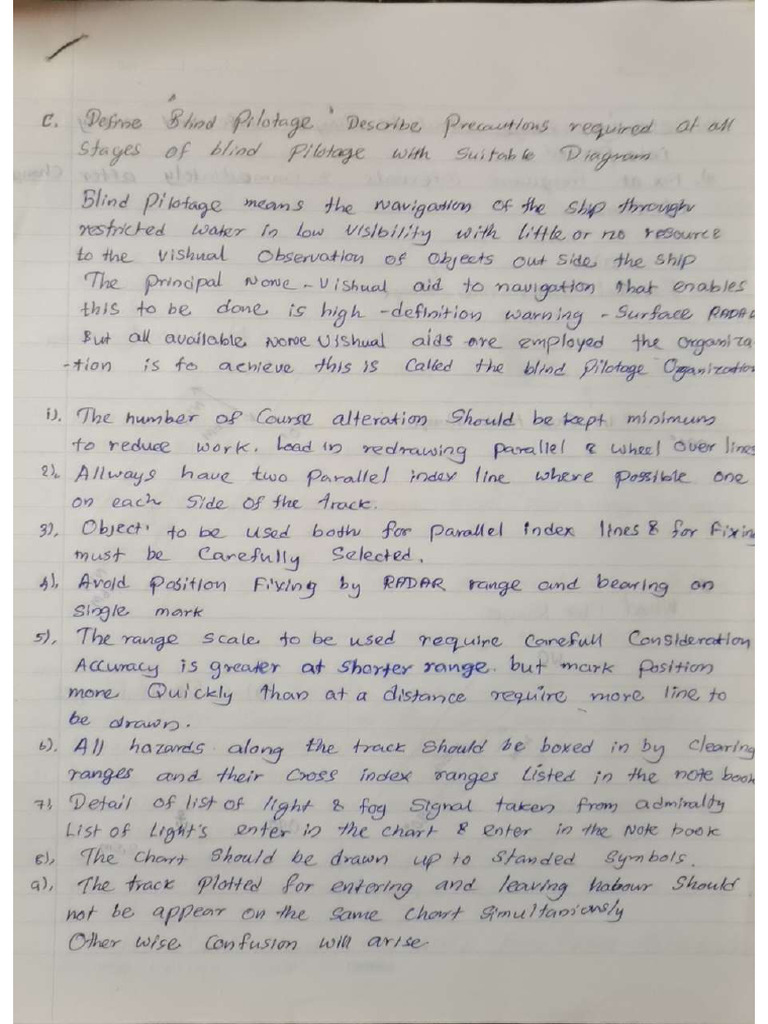 Blind Pilotage | PDF