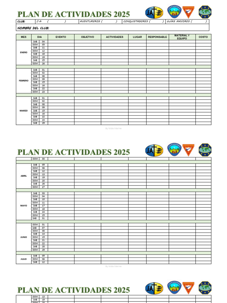PLANEACIÓN ANUAL 2025 editable | PDF
