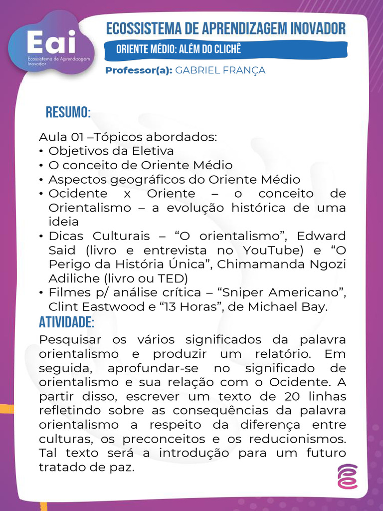 Material Aula 1 Oriente Médio | PDF