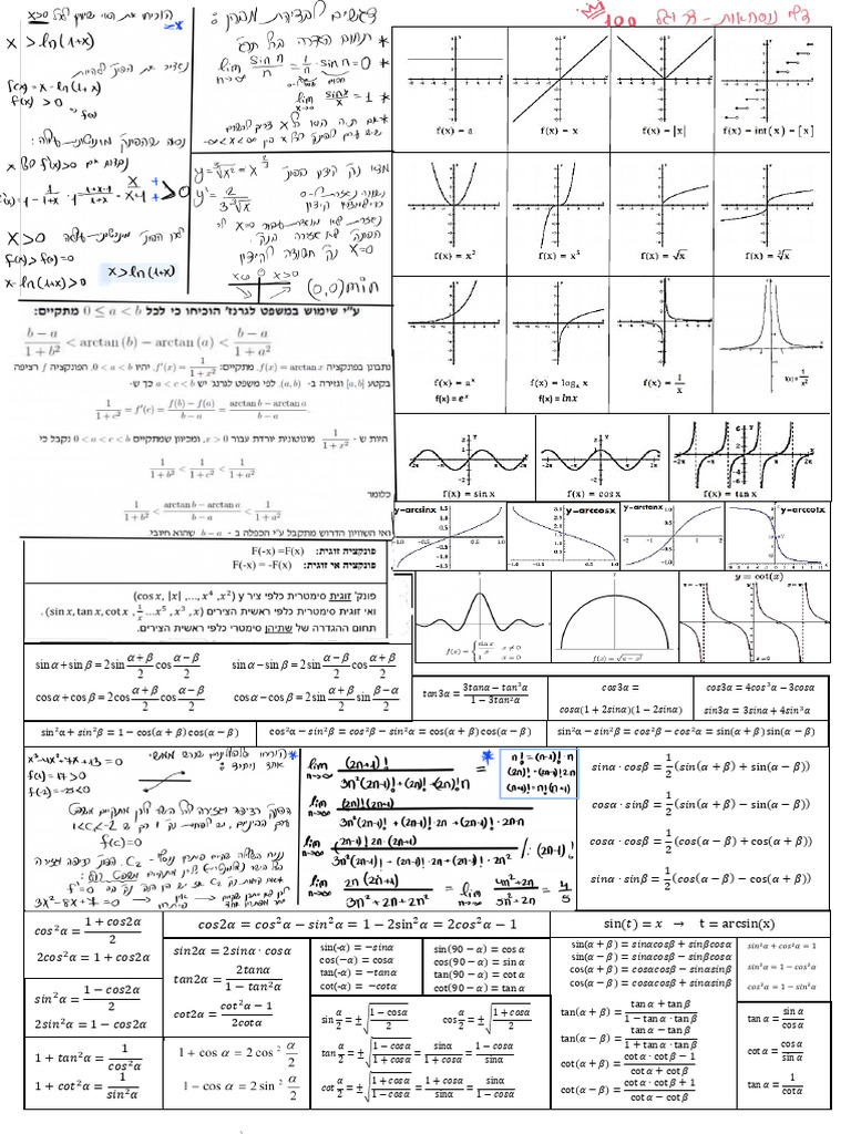 דף נוסחאות חדוא 1 - Sharon Refael | PDF
