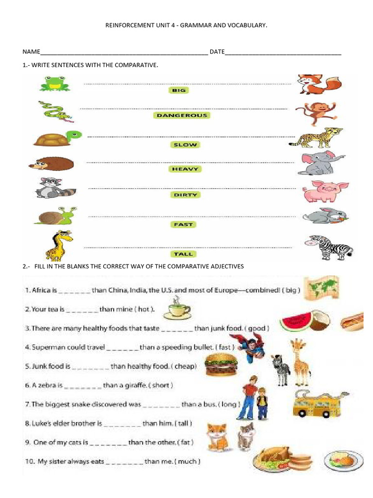 Reinforcement Unit 4 6TH Graders | PDF