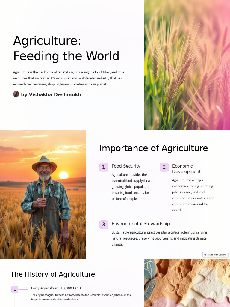 Importance of Agriculture Today | PDF | Agriculture | Sustainable ...