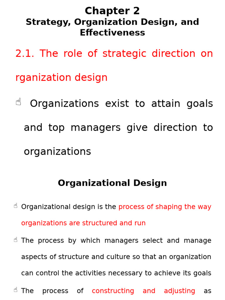 Organizational Theory PPT - Chapter 2 Section One | PDF | Goal | Cognition