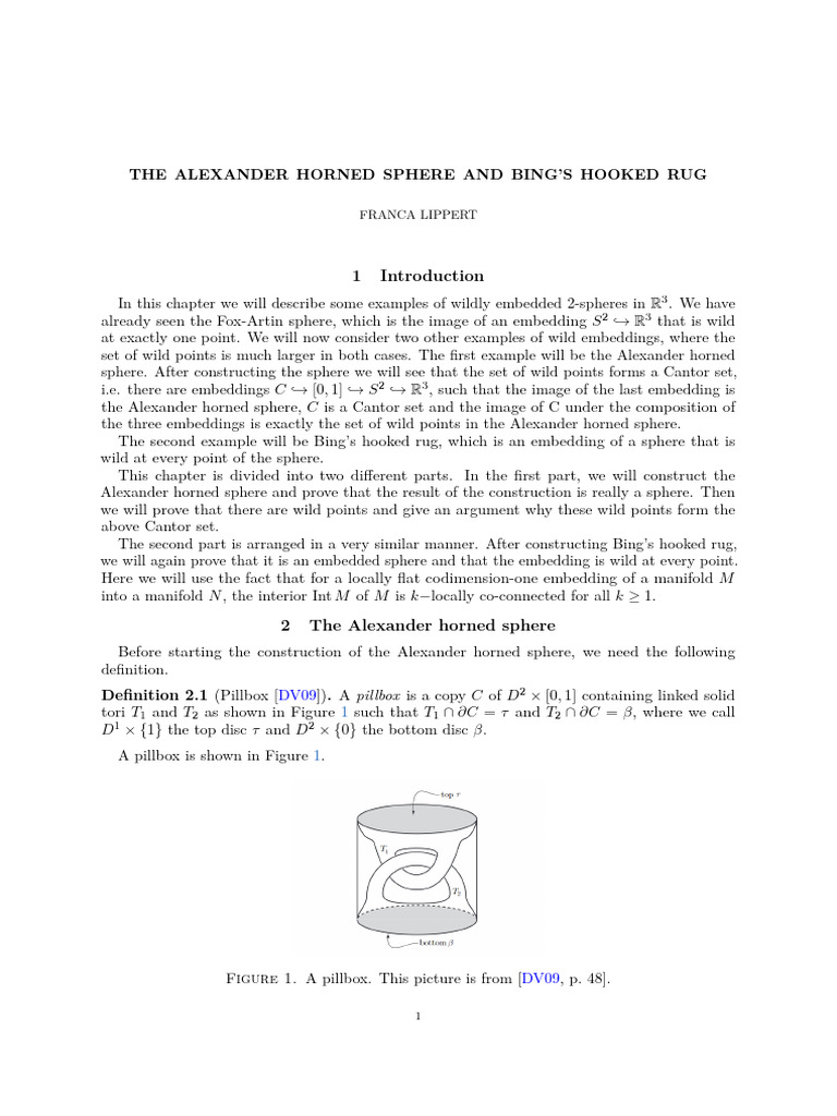 Alexander Sphere | PDF | Manifold | General Topology