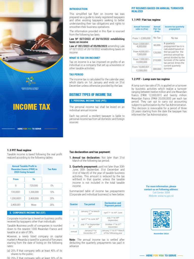 Brochure_Income_Tax_2024-Engl | PDF | Taxes | Income Tax