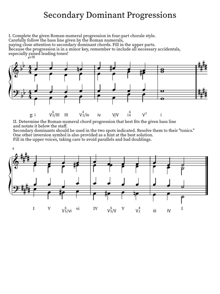 Secondary Dominant Progressions | PDF
