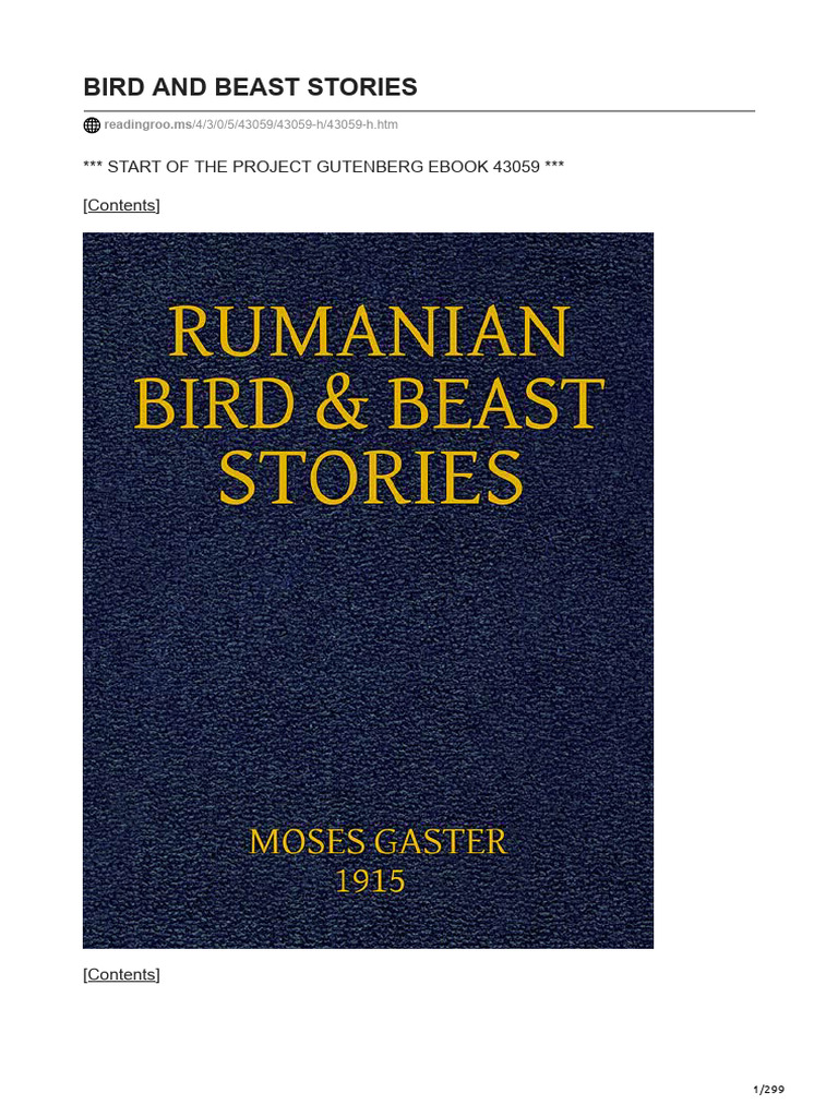 Bird and Beast Stories | PDF | Fairy Tales | Folklore