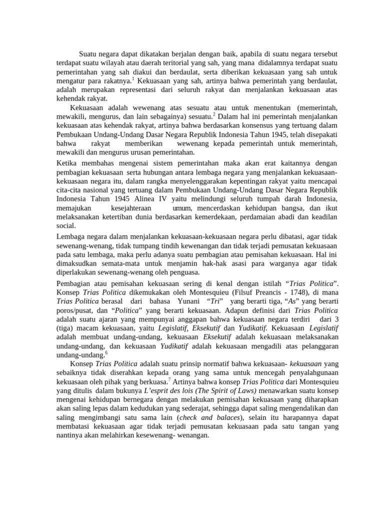 Naskah Trias Politica | PDF