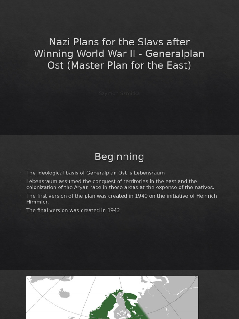 Generalplan Ost For The Slavs | PDF | Nazi Germany | World War II