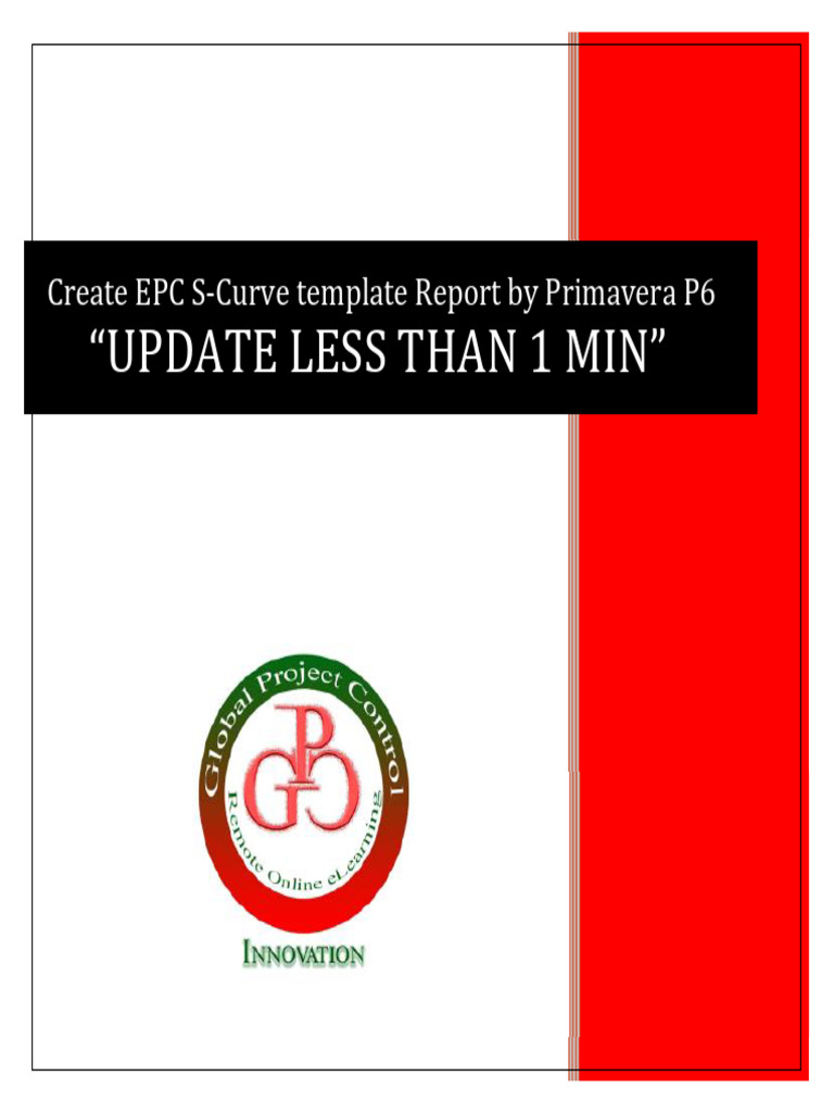 EPC S-Curve Template in Primavera P6 | PDF | Microsoft Excel | Computing
