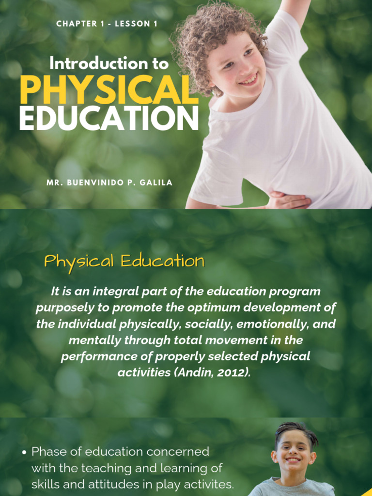 Chapter 1 Introduction in Physical Education | PDF | Physical Education ...