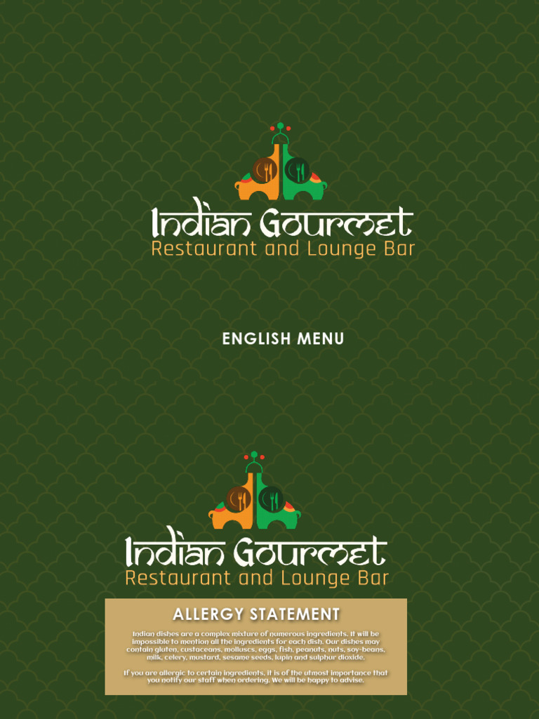 Indian Gourmet Restaurant Menu | PDF | Indian Cuisine | Curry