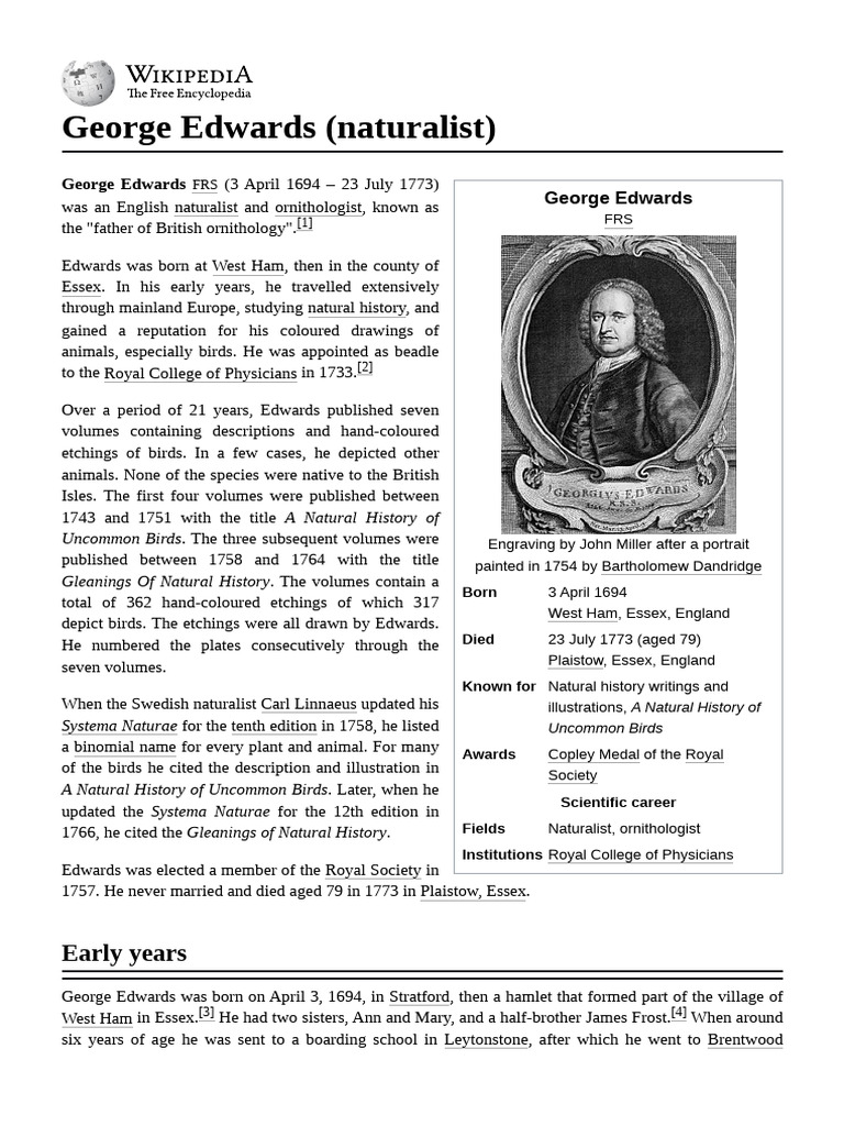 George Edwards (Naturalist) | PDF