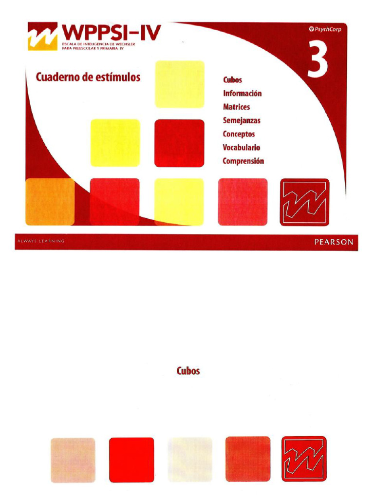 Cuadernillo 3 Wppsi IV | PDF