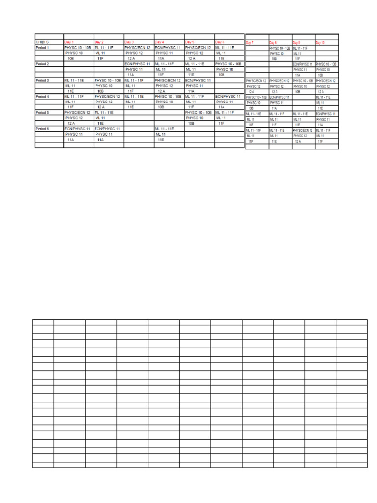 Timetable Pdf