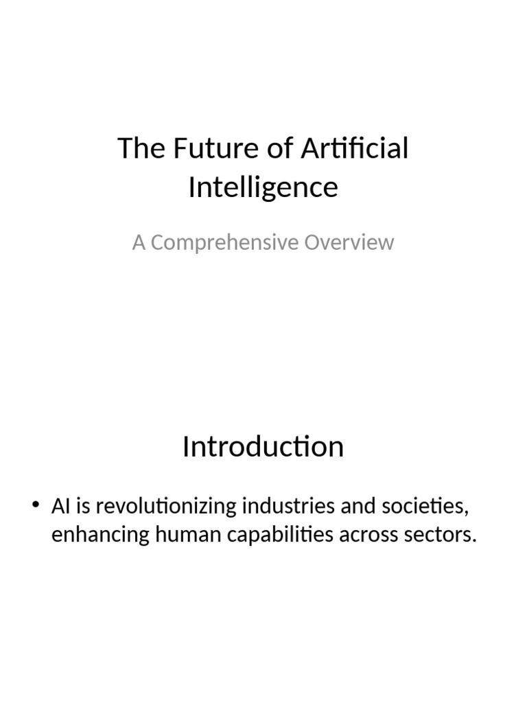 The Future of Artificial Intelligence | PDF