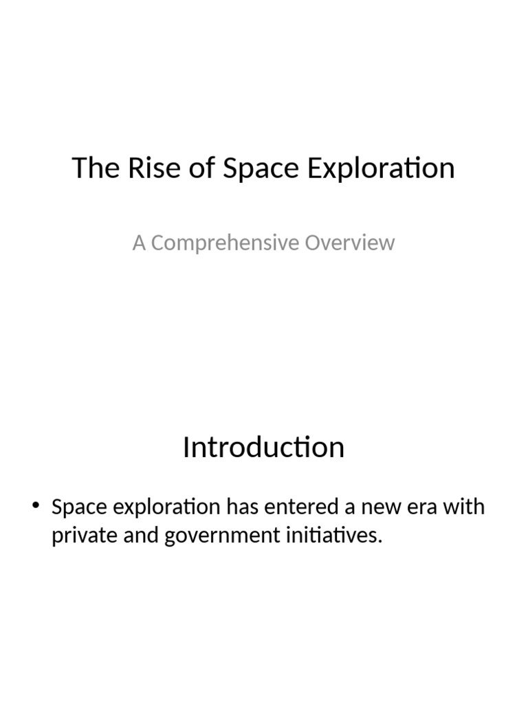 The New Era of Space Exploration | PDF
