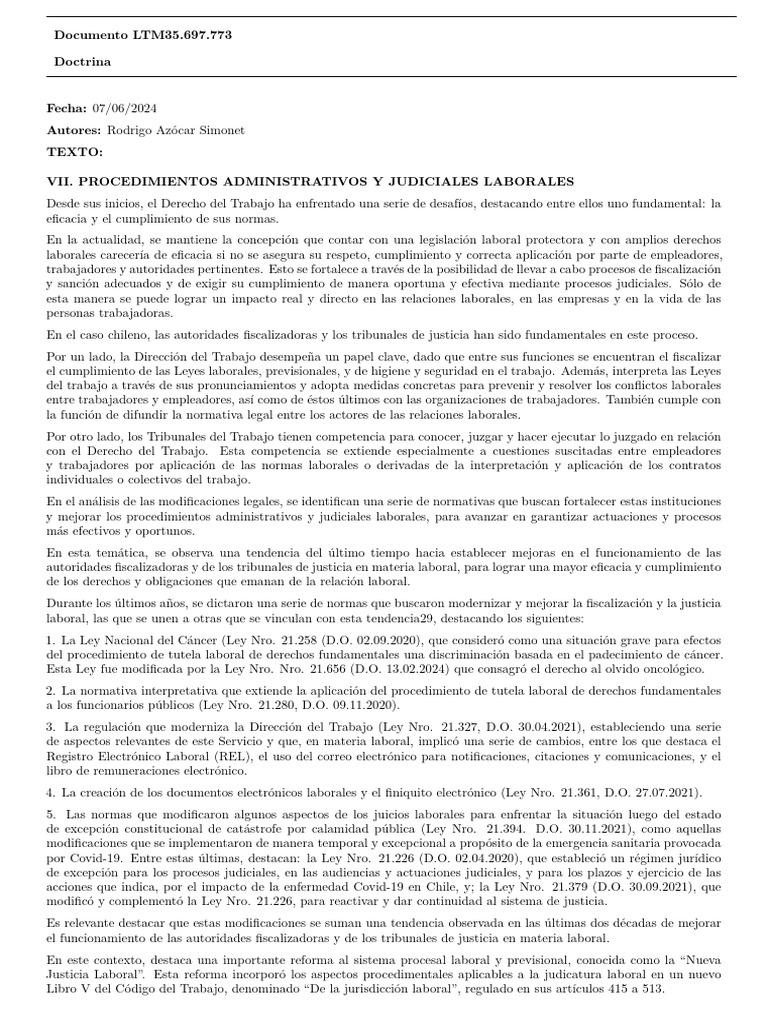 Tendencias y modificaciones legales que impactan en el Derecho del ...