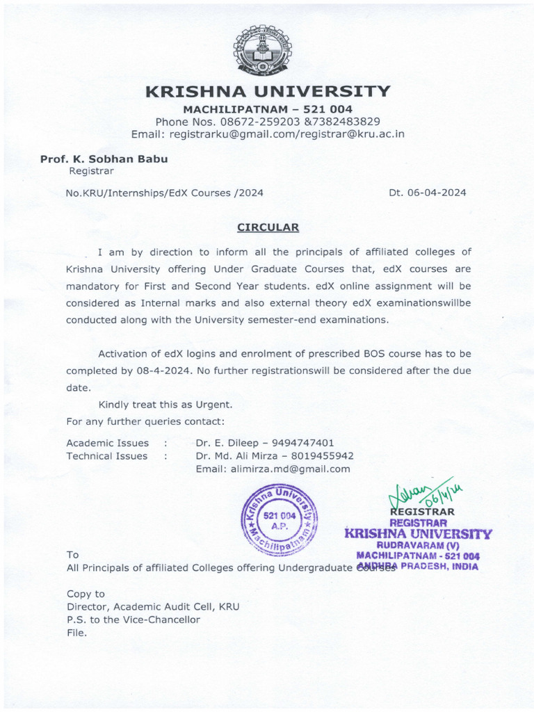 Circular Internships EdX Courses | PDF