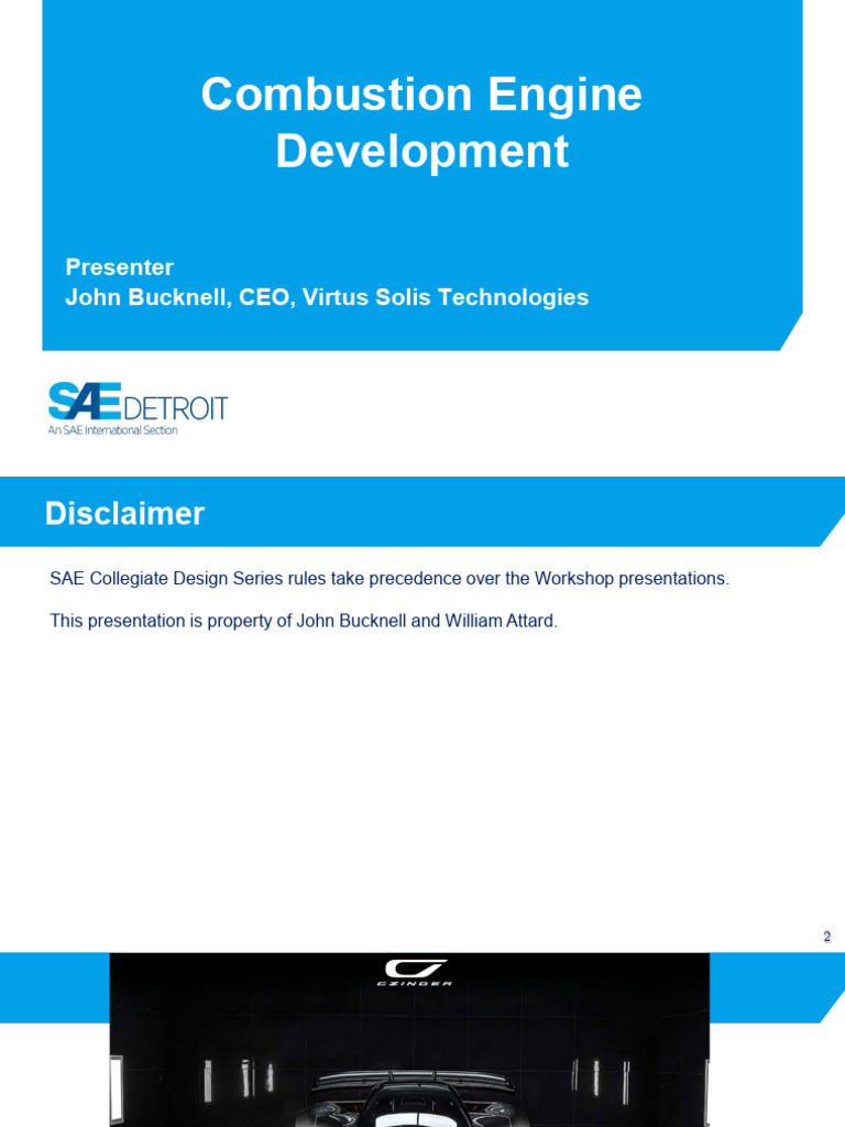 FSAE Workshop 2024 - Combustion Engine Development v2 | PDF | Engines | Combustion