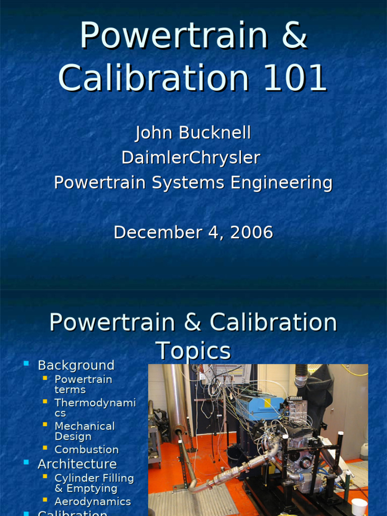 Powertrain Calibration Overview | PDF | Engines | Combustion