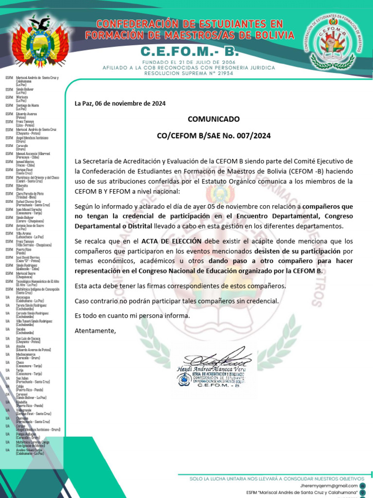 Credenciales para Congreso CEFOM B | PDF