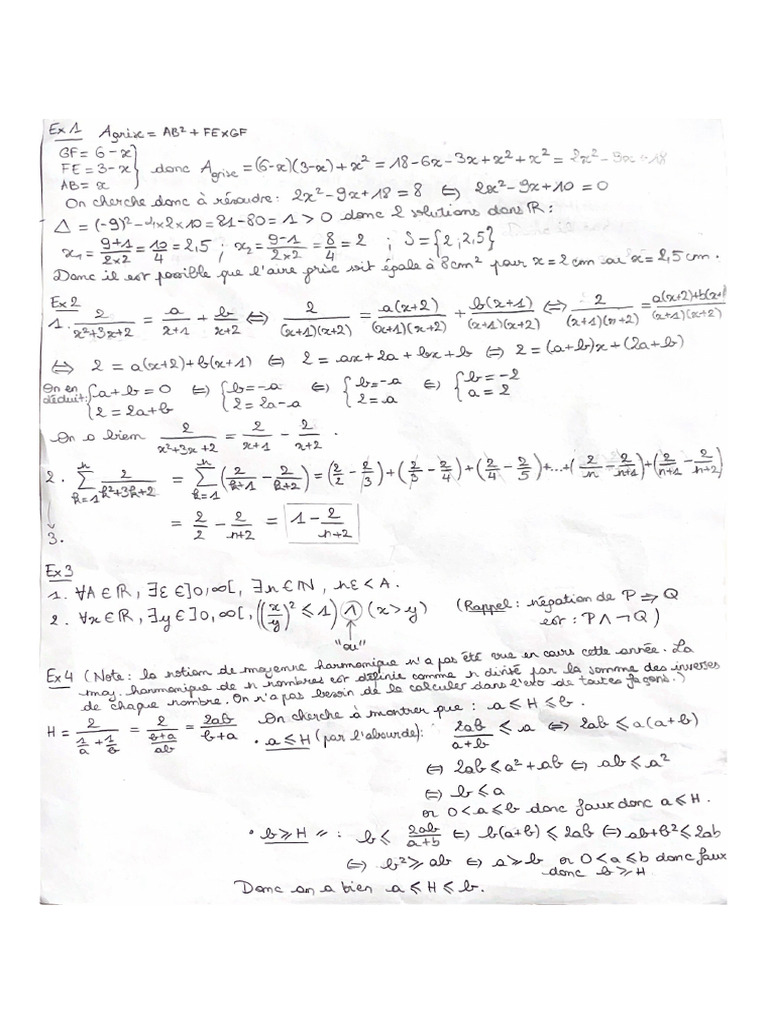 Correction CC2 RaN Maths 2023 | PDF