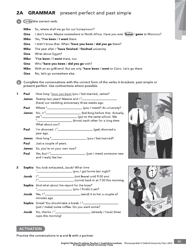 2A Grammar English File 4th Edition Intermediate | PDF