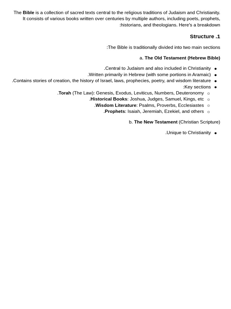 Structure .1: Bible | PDF