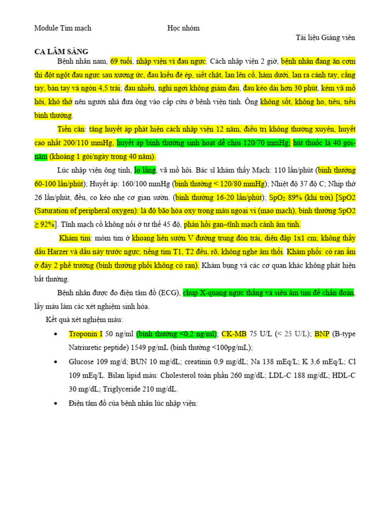 (Key) Case Lâm Sàng | PDF