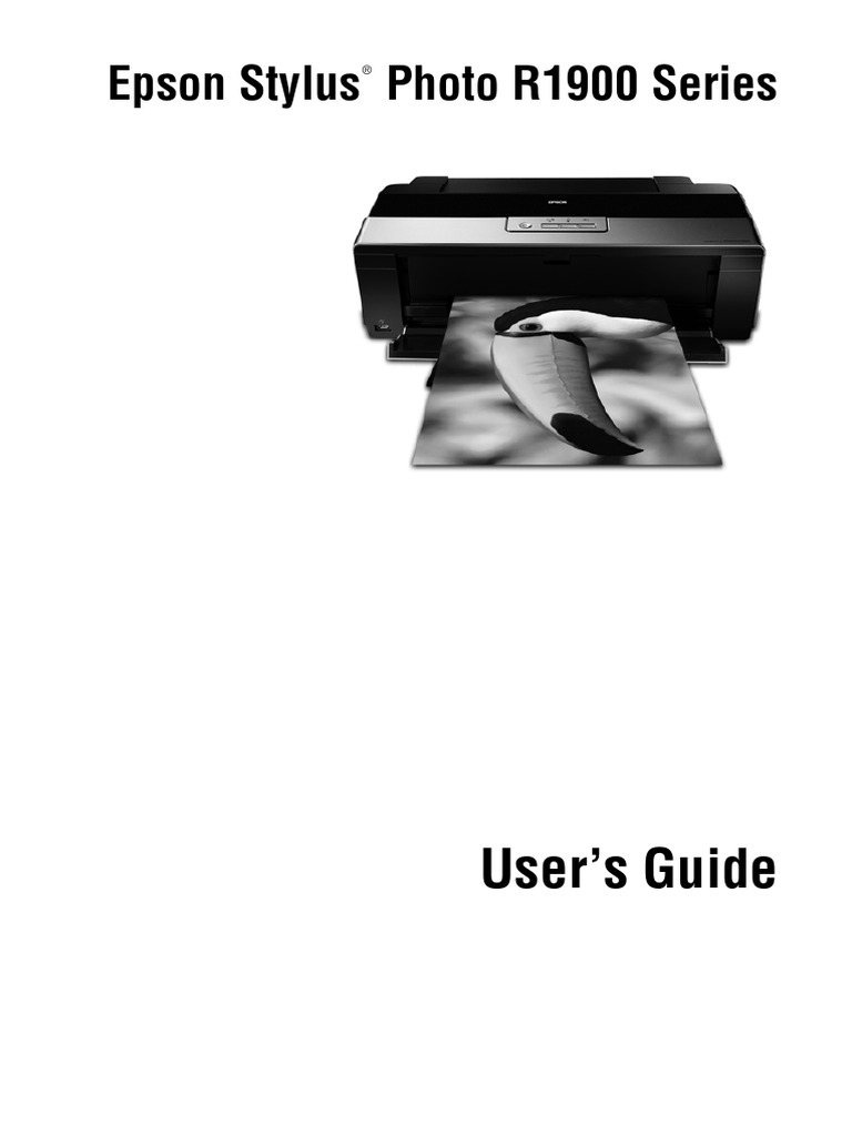 Epson Stylus R1900 User Guide | PDF | Printer (Computing) | Adobe Photoshop