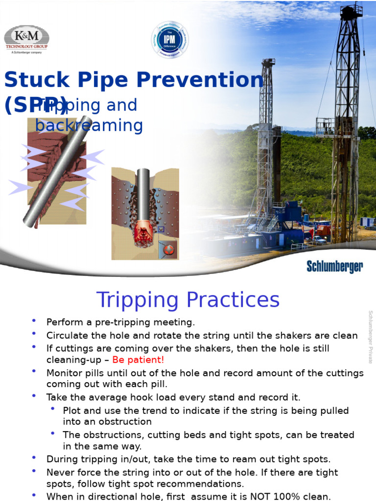 Stuck Pipe Prevention and Tripping Practices | PDF | Drilling | Pump