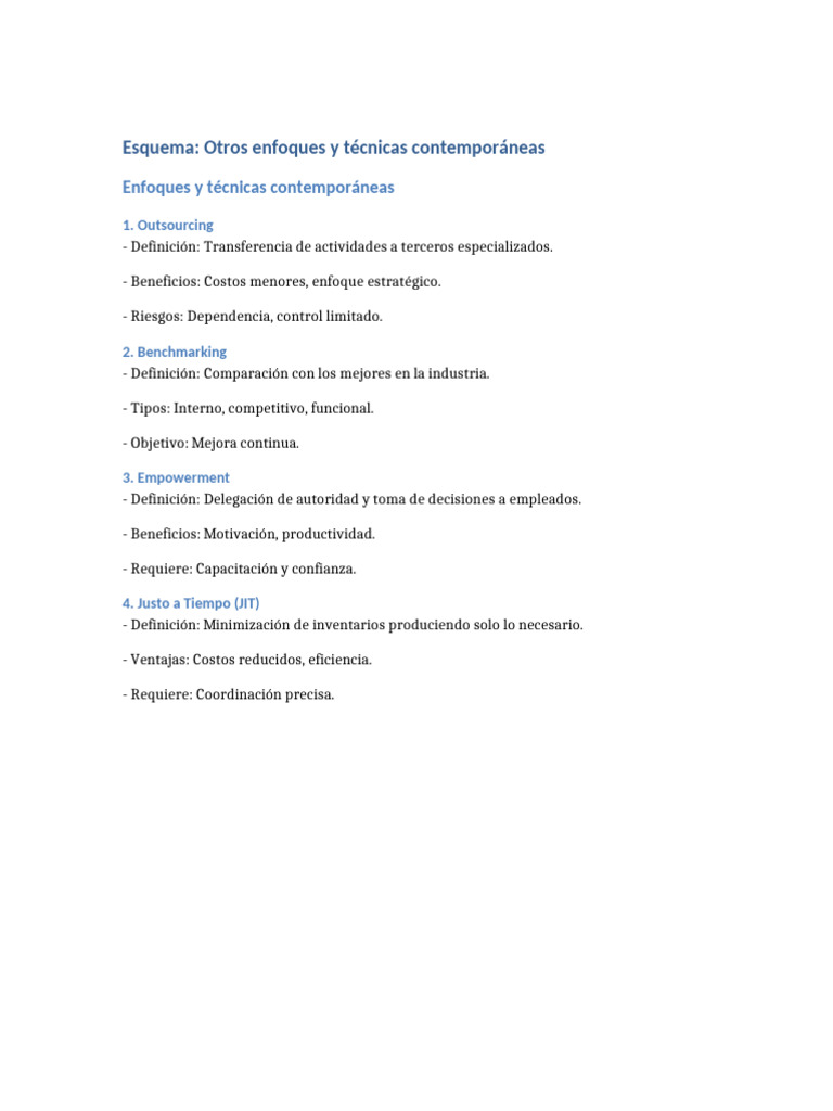 Esquema Enfoques y Tecnicas | PDF