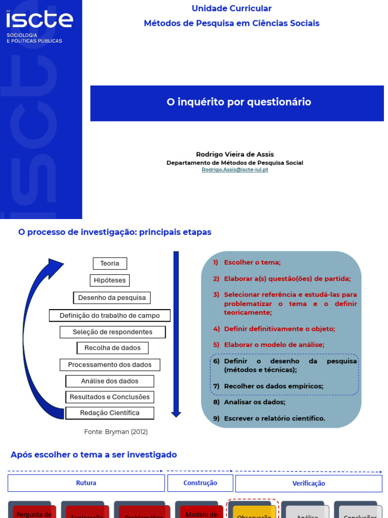 5 - O Inquérito Por Questionário - Construção, Tipos de Perguntas ...
