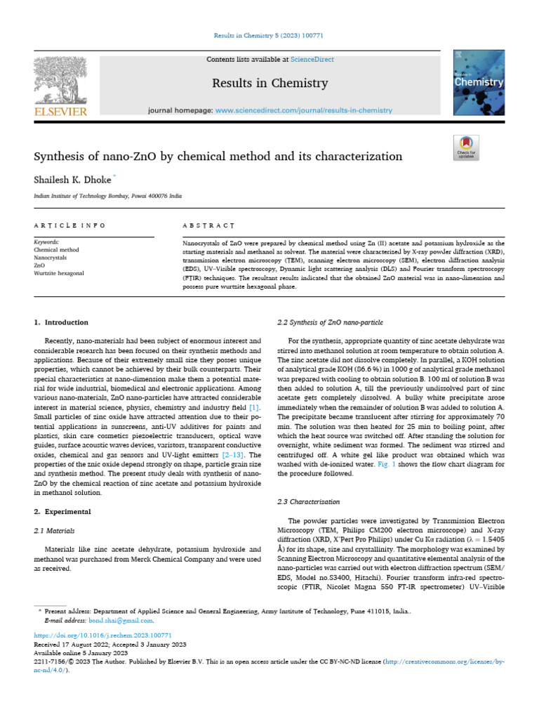 Zn nanoparticle | PDF | Zinc Oxide | Transmission Electron Microscopy
