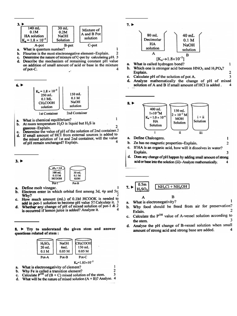 Chemical Change Assignment | PDF