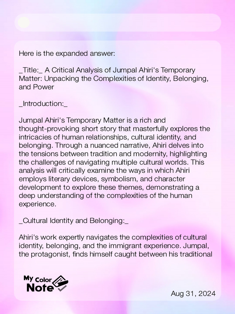 Temporary Matter | PDF | Identity (Social Science) | Social Psychology