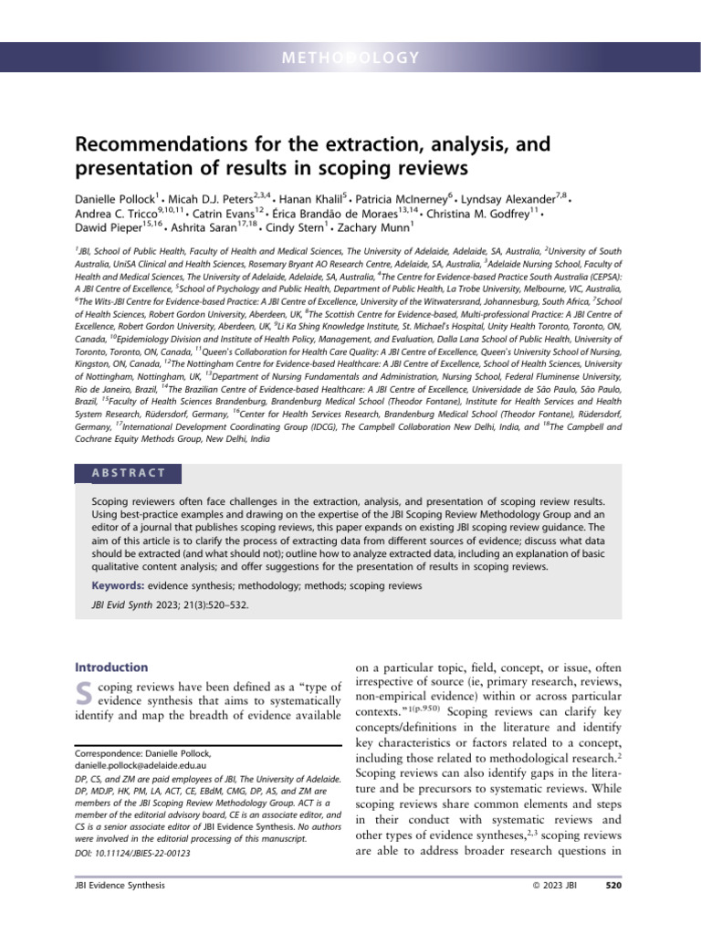 Recommendations For The Extraction, Analysis, And.7 | PDF | Systematic ...