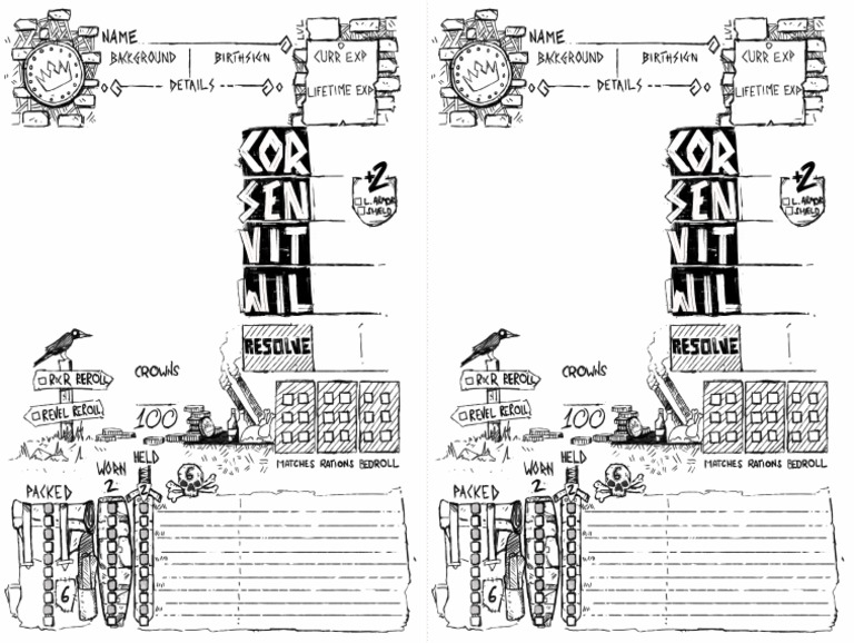 Character Sheets Write-In | PDF