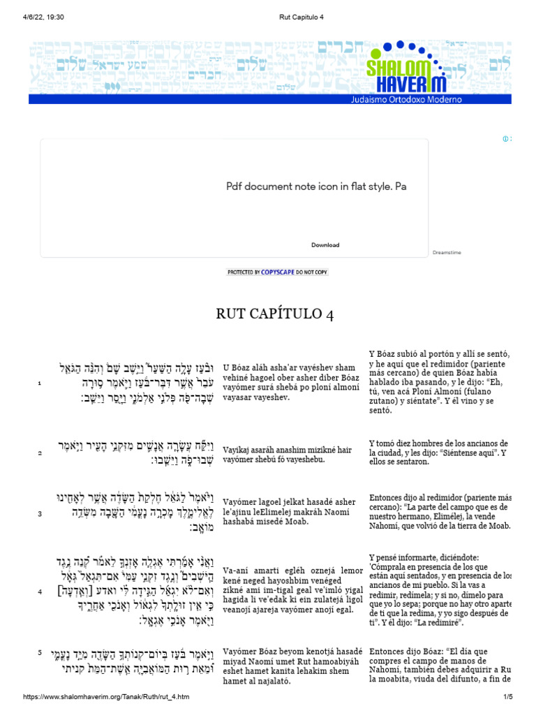 Rut Capitulo 4 Español | PDF | Caligrafía occidental | Grafemas