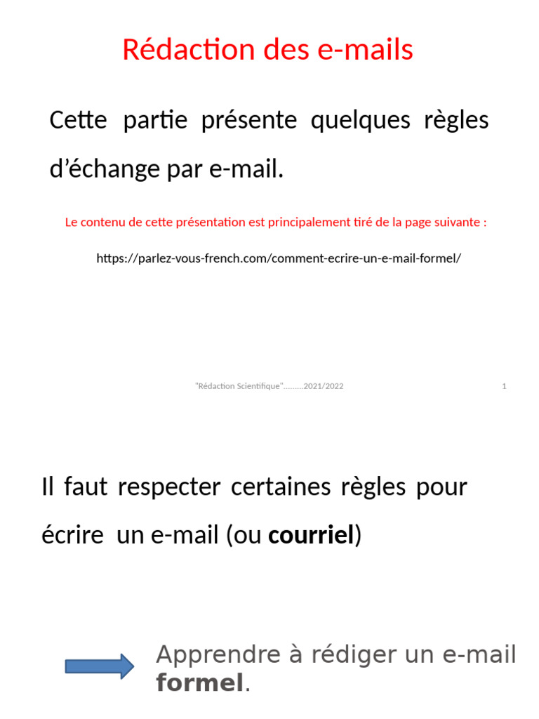 Rédaction E-Mail | PDF