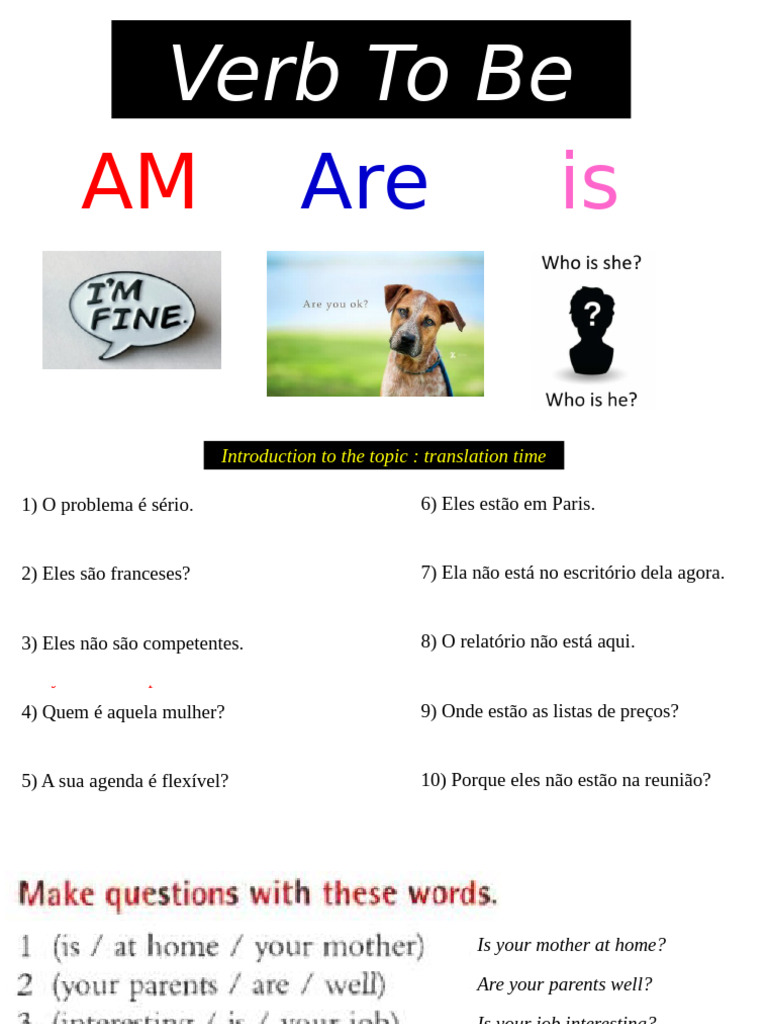 Unit 1 - to be | PDF