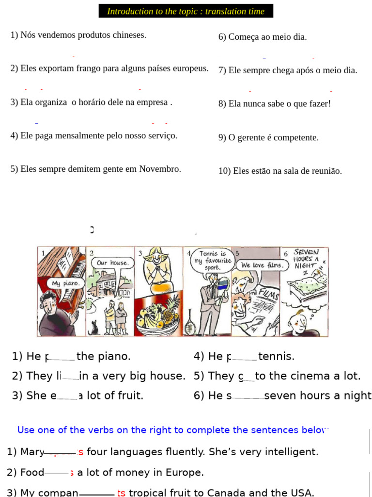 Unit 2 - Present Simple Affirmative | PDF | Lunch | Dinner