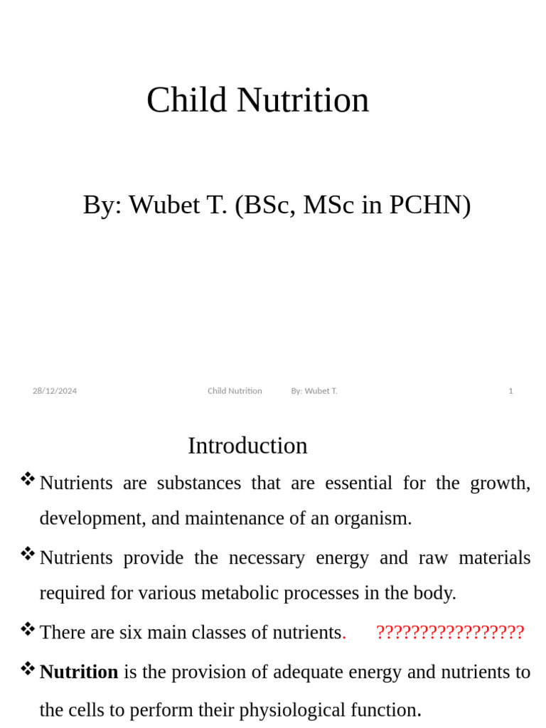 Child Nutrition For Midwifery | PDF | Breast Milk | Breastfeeding