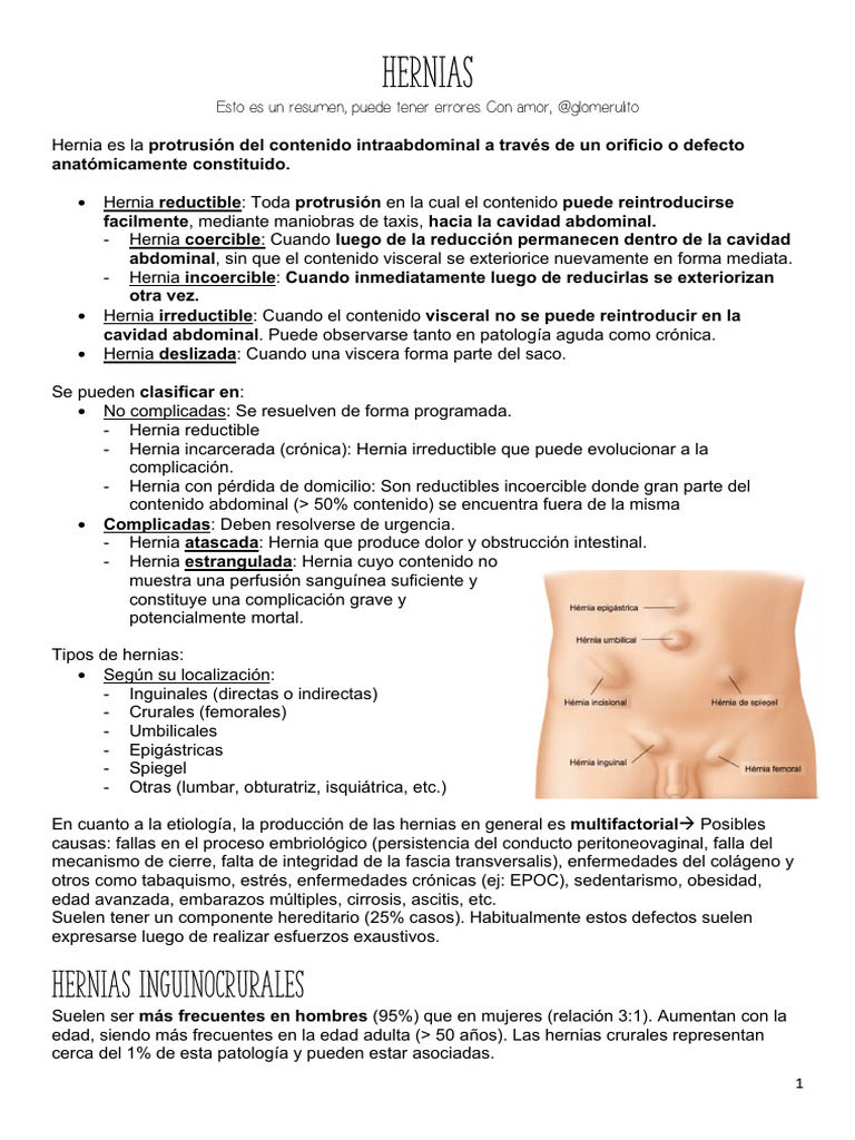 Hernias | PDF | Cirugía | Abdomen