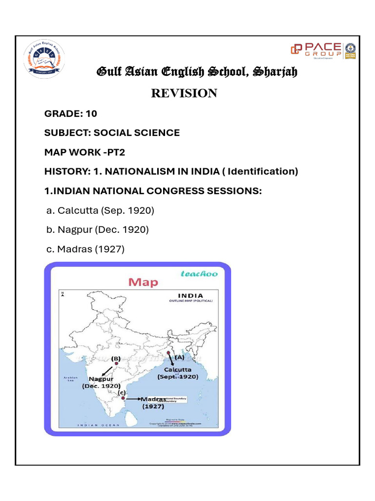 Map Work Grade 10 | PDF