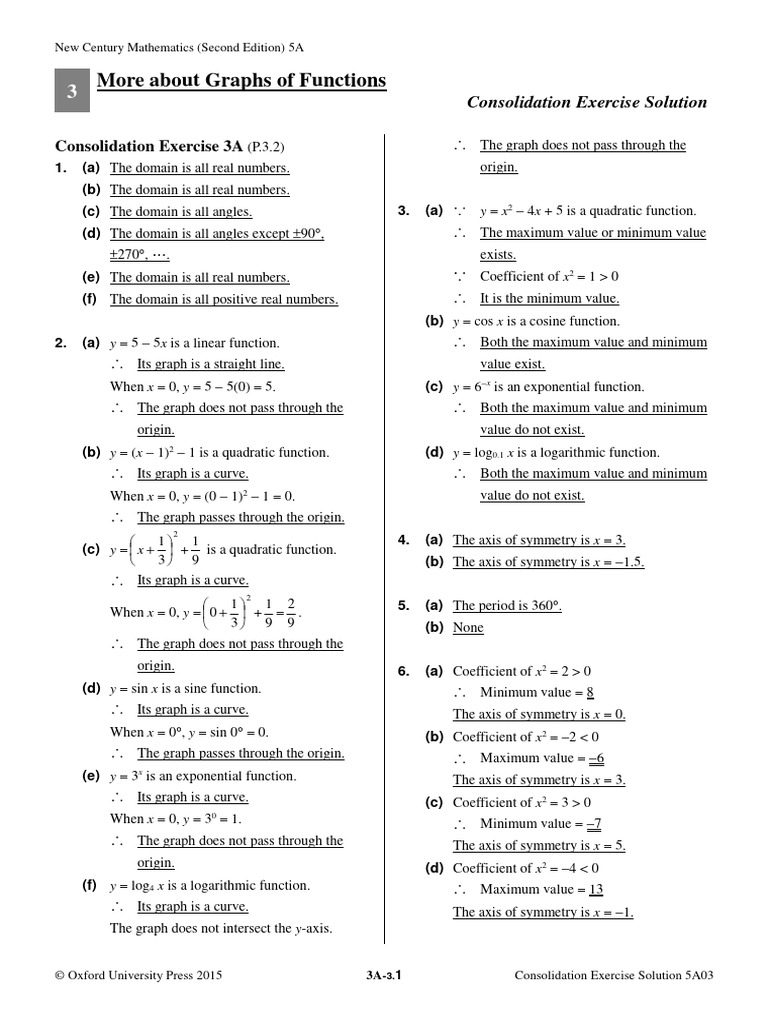 CS5A03A Sol | PDF | Function (Mathematics) | Trigonometric Functions
