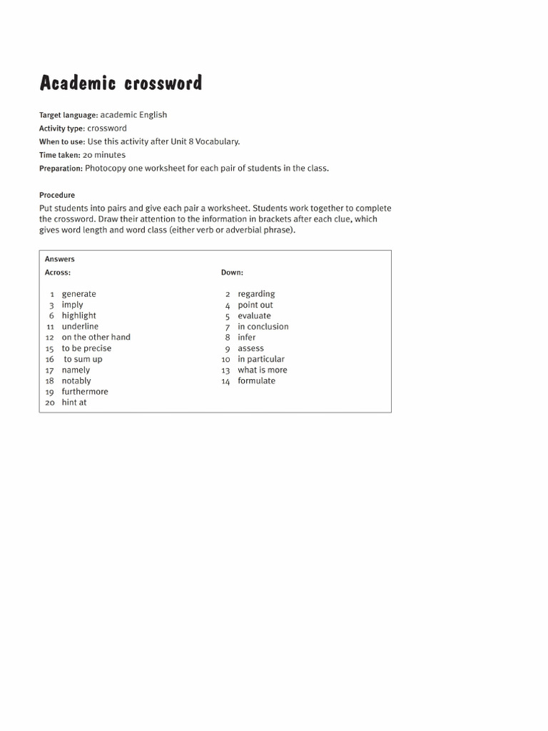 Academic Language | PDF